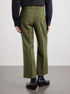 Celine Ethan Straight-leg Mohair And Wool-blend Hopsack Trousers