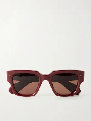 JACQUES MARIE MAGE Enzo Square-frame Acetate Sunglasses - Red