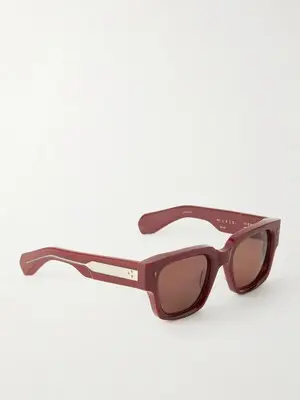 JACQUES MARIE MAGE Enzo Square-frame Acetate Sunglasses - Red
