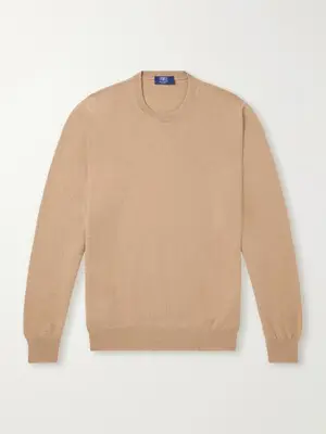 Fedeli 100% Cashmere Crew Neck Sweater - Neutrals