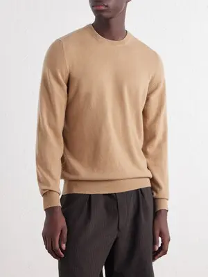 Fedeli 100% Cashmere Crew Neck Sweater - Neutrals