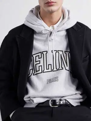 Celine Logo-print Cotton-jersey Hoodie