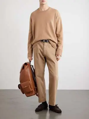Celine Brown 100% Cashmere Crew Neck Sweater