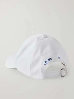 Celine Triomphe-embroidered Cotton-twill Baseball Cap