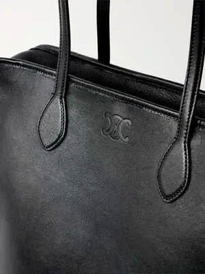 Celine Logo-embossed Leather Tote Bag
