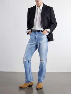 Celine Slim-fit Distressed Jeans