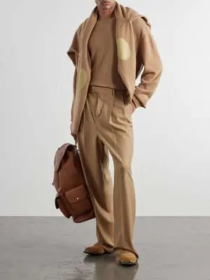 Celine Jazz Straight-leg Stretch Wool-gabardine Trousers