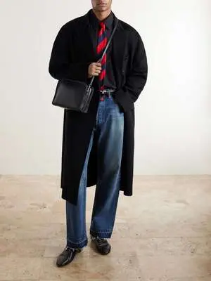 Celine Horizontal Triomphe-debossed Leather Messenger Bag
