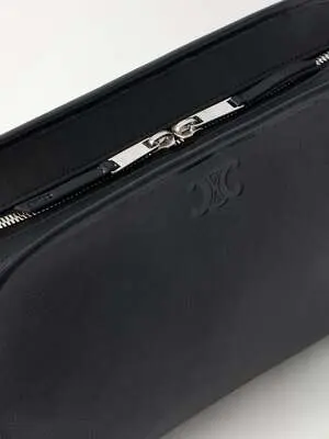 Celine Horizontal Triomphe-debossed Leather Messenger Bag