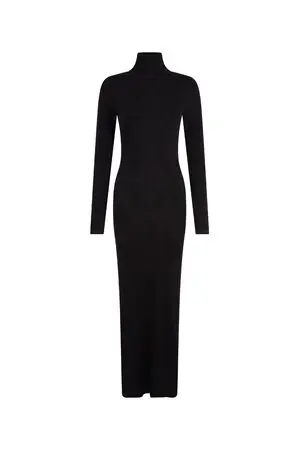 LA GRANNI Long Sleeve Turtleneck Alpaca Blend Dress