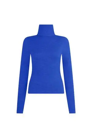 LA GRANNI Long Sleeve Turtleneck Top - Blue