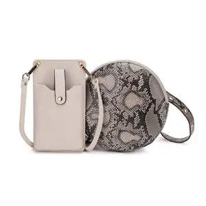 MKF COLLECTION - J'OMOR Hailey Phone Crossbody Bag Light Gray