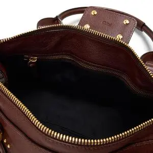 Chloé Leather Shoulder Bag With Lock Detail