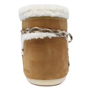 Moon Boot Logo Printed Shearling Lace-up Ankle Boots