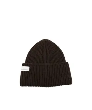 NINE:INTHE:MORNING Cuffed Knit Hat - Dark Brown