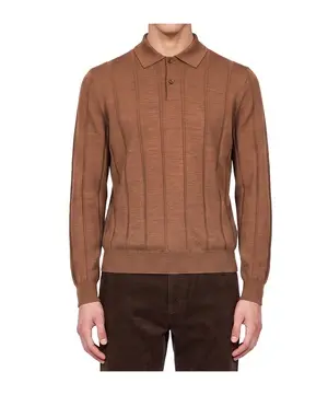 Canali Long-sleeve Polo Sweater