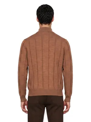 Canali Long-sleeve Polo Sweater