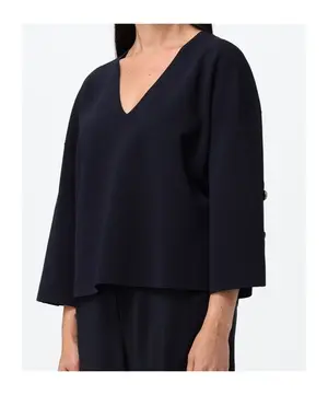 Max Mara Button-detail V-neck Top
