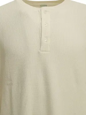 A.PRESSE Honeycomb Henley Long Sleeve T-shirt