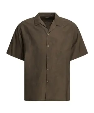 A.PRESSE Natural Dyed Short-sleeve Shirt - Brown
