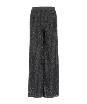 Missoni Metallic Knit Wide-leg Trousers
