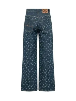 MARINE SERRE Denim Straight Jeans