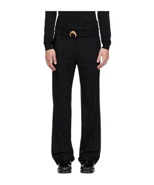 MARINE SERRE Tailored Wool Flare Pants