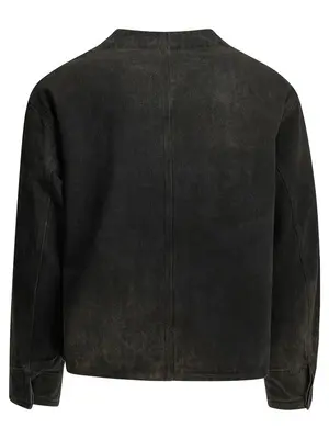 A.PRESSE Engineer Collarless Multi-pocket Denim Jacket