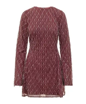 ROTATE BY BIRGER CHRISTENSEN Sequins Mini Flared Dress