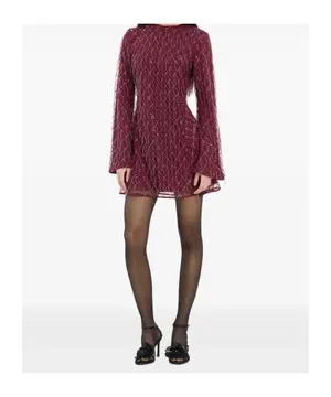 ROTATE BY BIRGER CHRISTENSEN Sequins Mini Flared Dress