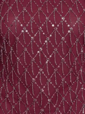 ROTATE BY BIRGER CHRISTENSEN Sequins Mini Flared Dress