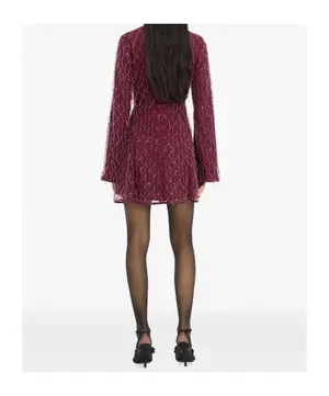 ROTATE BY BIRGER CHRISTENSEN Sequins Mini Flared Dress