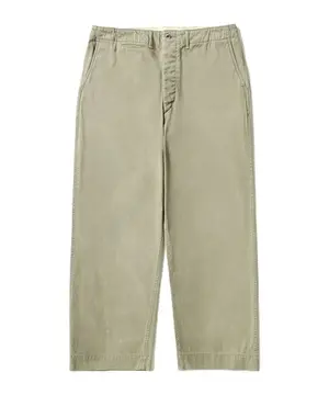 A.PRESSE Retro Casual Trousers - Greige