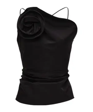 Magda Butrym Rose One-shoulder Top