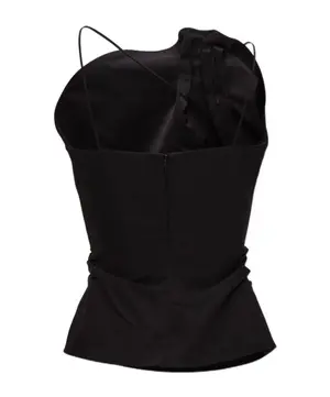 Magda Butrym Rose One-shoulder Top