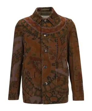 Dries Van Noten Braxton Giant Paisley Print Corduroy Jacket