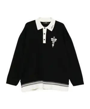Amiri Long-sleeve Knitted Polo Shirt