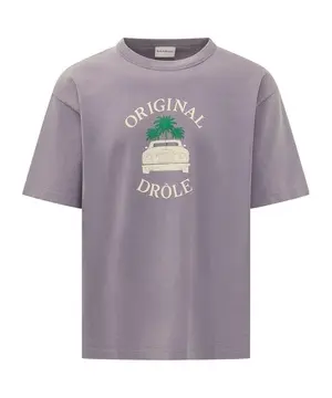 Drole De Monsieur Short-sleeved T-shirt - Gray
