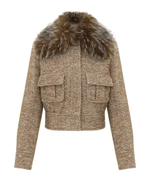 Zimmermann Valiant Faux Fur Collar Biker