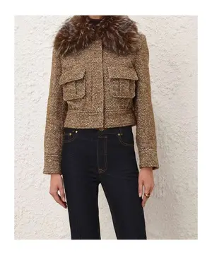 Zimmermann Valiant Faux Fur Collar Biker
