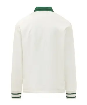 Drole De Monsieur Drôle De Slogan Long-sleeved Polo Shirt - No