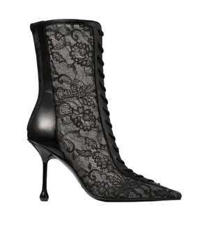 JIMMY CHOO Scarlett 95 Lace Up Ankle Boots