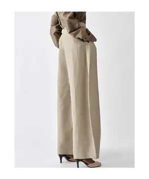 Jacquemus Ovalo Fluid Wide-leg Pants - Light Brown