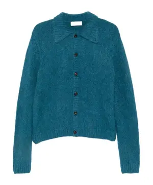 Dries Van Noten Mora Long Sleeved Cardigan - Green