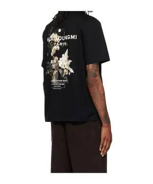 WOOYOUNGMI Flower-print Logo-patch T-shirt