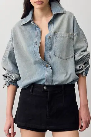 Free People We The Free Vegan Suede Peekaboo Skort