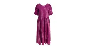 GANNI Denim Midi Open Back Dress - Purple