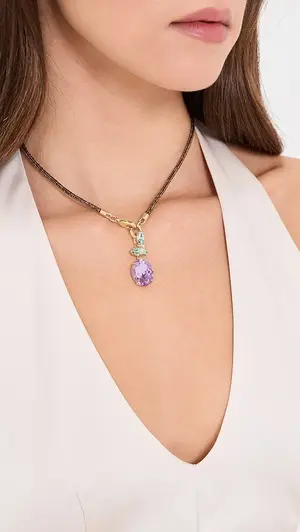 ROXANNE ASSOULIN Crystal Granita Le Petite Cord Necklace
