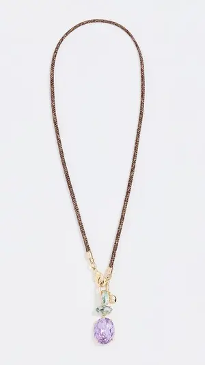 ROXANNE ASSOULIN Crystal Granita Le Petite Cord Necklace