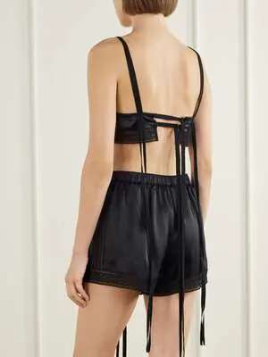 ANN DEMEULEMEESTER Lace-trimmed Cropped Cami